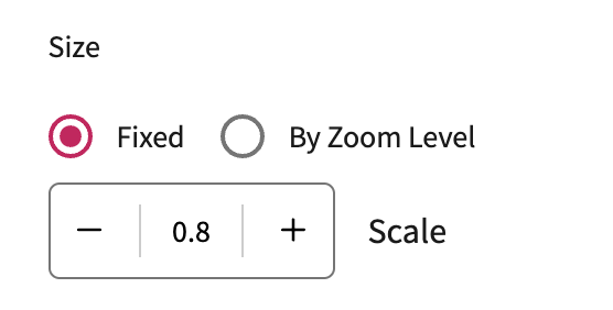 Scaling icons or lines by zoom level